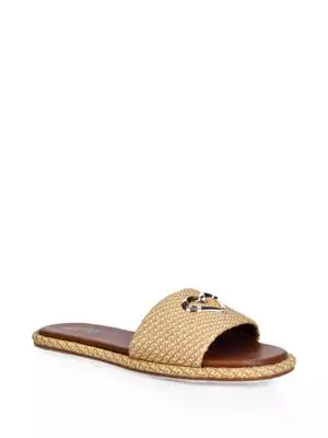 Moschino Woven Heart-plaque Sandals
