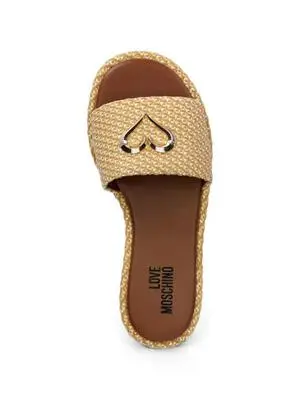 Moschino Woven Heart-plaque Sandals