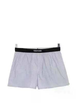 TOM FORD Logo-waistband Boxer Shorts - Blue