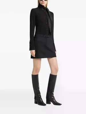COURREGES Satin-scarf Jersey Shirt
