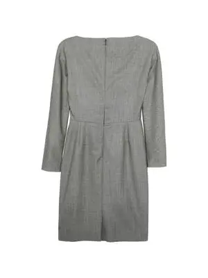 Dior Boat-neck Long-sleeve Dress