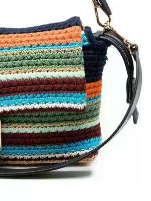 Fendi Medium Mamma Baguette Striped Tote Bag