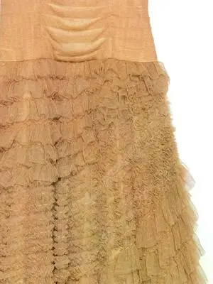 Dior Ruffled Strapless Gown