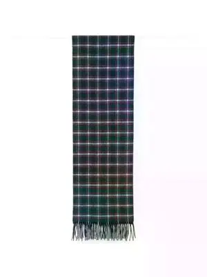N°21 Tartan-pattern Fringed Scarf - Green