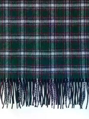 N°21 Tartan-pattern Fringed Scarf