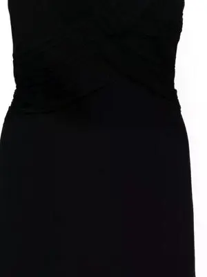 Prada V-neck Pleated Dress
