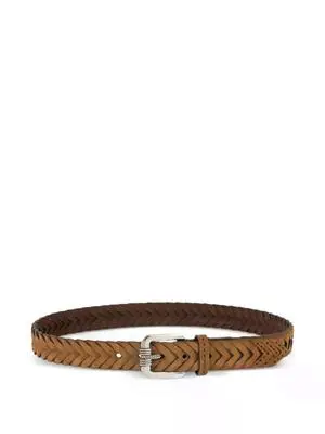 Etro Woven Suede Belt - Brown