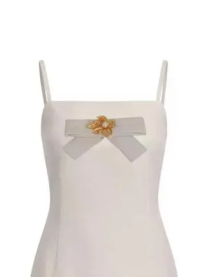 Dolce & Gabbana Bow-detail A-line Mini Dress - White