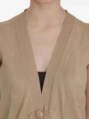 PINK MEMORIES Sleeveless Draped Cardigan