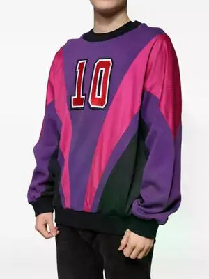 Dolce & Gabbana Colorblocked Patch-detail Sweater - Purple