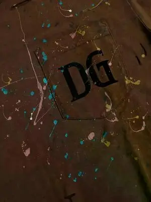 Dolce & Gabbana Paint-splatter Logo-print T-shirt