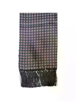 Dolce & Gabbana Patterned Fringed Scarf - Blue