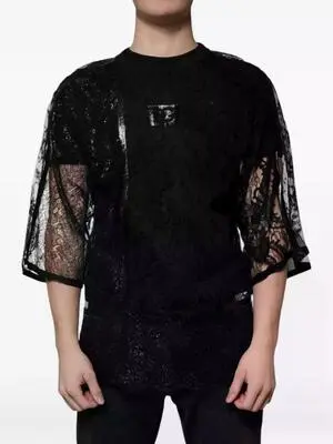Dolce & Gabbana Floral-lace T-shirt