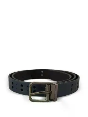 Dolce & Gabbana Perforated Leather Belt - Blue