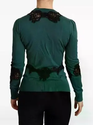 Dolce & Gabbana Lace-trim Puff-sleeve Sweater