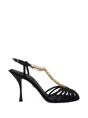 Dolce & Gabbana Embellished T-strap Sandals