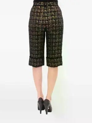 Dolce & Gabbana Tweed-knit Fringed Shorts