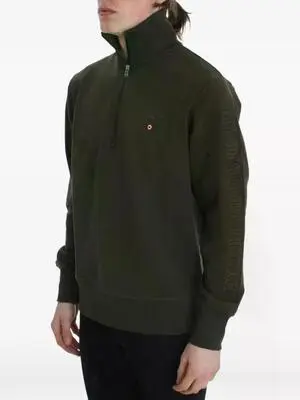 AERONAUTICA MILITARE Logo-embroidered Half-zip Sweatshirt