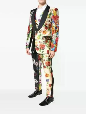 Dolce & Gabbana Floral-print Single-breasted Suit