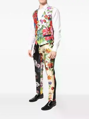 Dolce & Gabbana Floral-print Single-breasted Suit