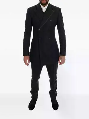 Dolce & Gabbana Double-breasted Wool Suit - Black