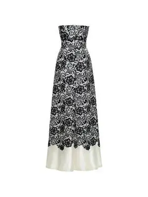 Dolce & Gabbana Floral-lace Corset Maxi Dress