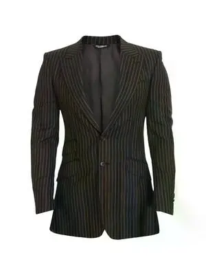 Dolce & Gabbana Pinstripe-pattern Single-breasted Blazer - Black