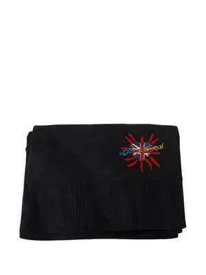 Dolce & Gabbana Sacred Heart Embroidered Scarf - Black
