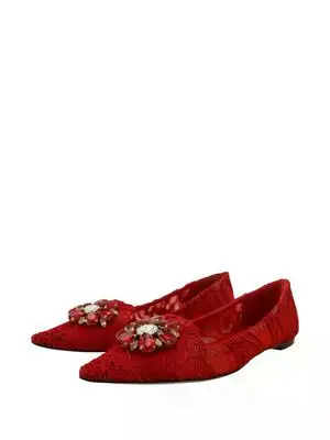 Dolce & Gabbana Taormina Lace-embellished Ballet Flats