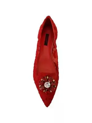 Dolce & Gabbana Taormina Lace-embellished Ballet Flats