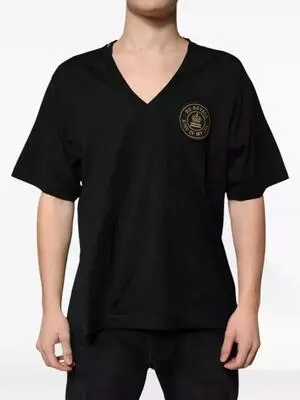 Dolce & Gabbana Dg-logo V-neck T-shirt - Black