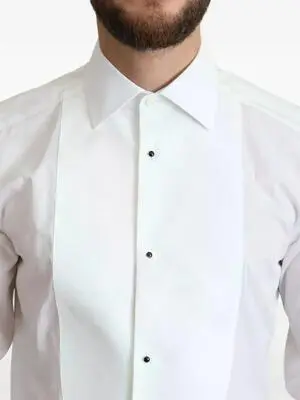 Dolce & Gabbana Bib Cotton-poplin Shirt - White