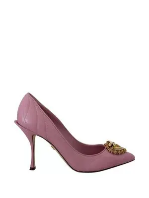 Dolce & Gabbana Devotion Quilted Leather Pumps - Pink