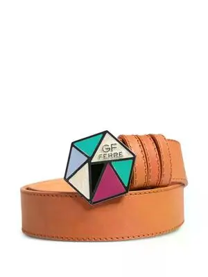 Gianfranco Ferre Hexagon-buckle Leather Belt