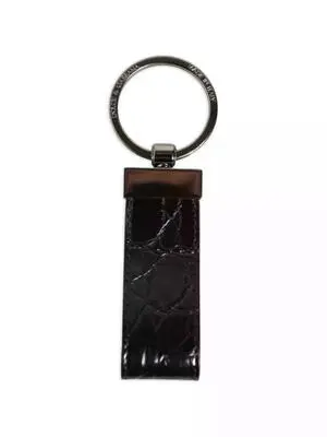 Dolce & Gabbana Crocodile-effect Leather Keyring - Black