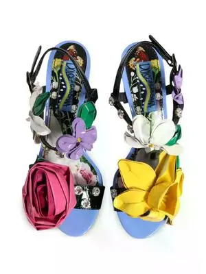 Dolce & Gabbana Keira Floral-embellished Crystal Sandals