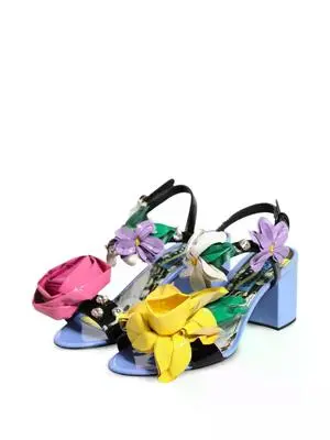 Dolce & Gabbana Keira Floral-embellished Crystal Sandals