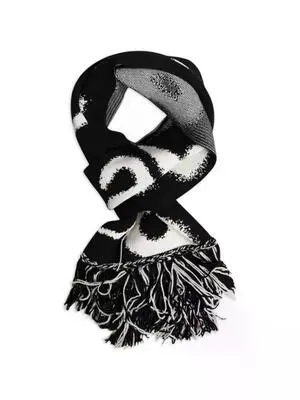 Dolce & Gabbana Logo-intarsia Fringed Scarf