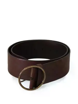 Dolce & Gabbana Round-buckle Leather Belt