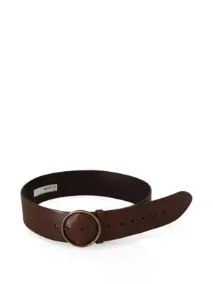 Dolce & Gabbana Round-buckle Leather Belt