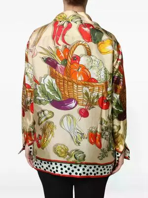 Dolce & Gabbana Vegetable-print Silk Shirt