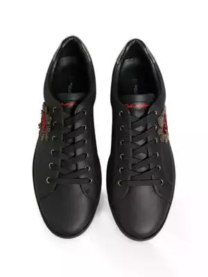Dolce & Gabbana Heart-embellished Leather Sneakers