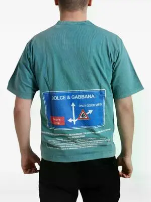 Dolce & Gabbana Milano Graphic-print T-shirt - Blue