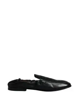 Dolce & Gabbana Logo-embroidered Loafers - Black