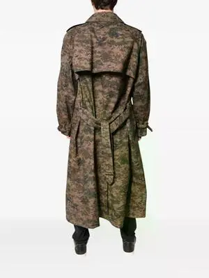 Dolce & Gabbana Camouflage-print Double-breasted Trench Coat