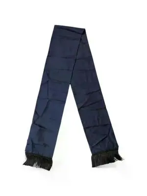 Dolce & Gabbana Fringed Twill-weave Scarf - Blue