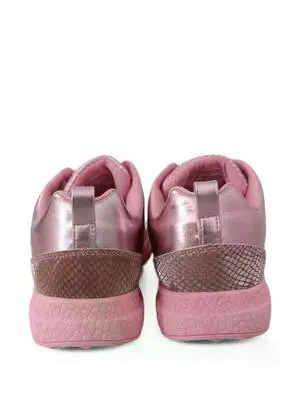 PLEIN SPORT Quilted Glitter-mesh Sneakers - Pink