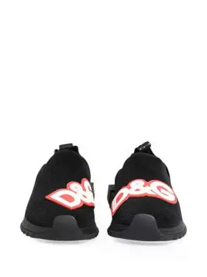 Dolce & Gabbana Sorrento Logo-strap Sneakers - Black