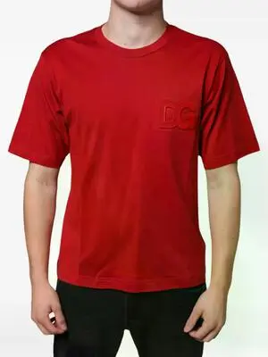 Dolce & Gabbana Embossed Dg Logo T-shirt - Red