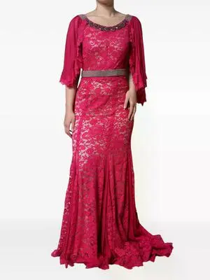 Dolce & Gabbana Lace Maxi Dress - Pink